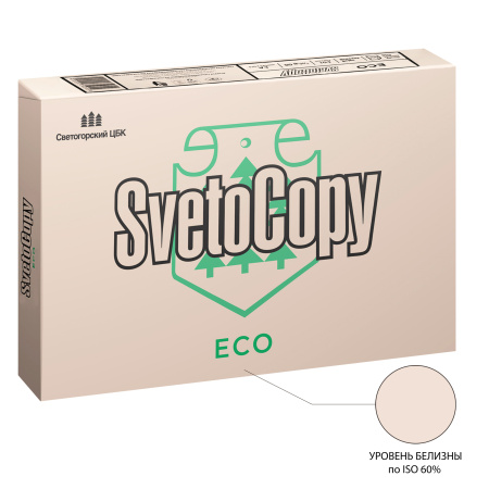 Бумага, SvetoCopy, А4, 80 +/- 3г/кв.м, 500 листов, класс бумаги Сэ с ...