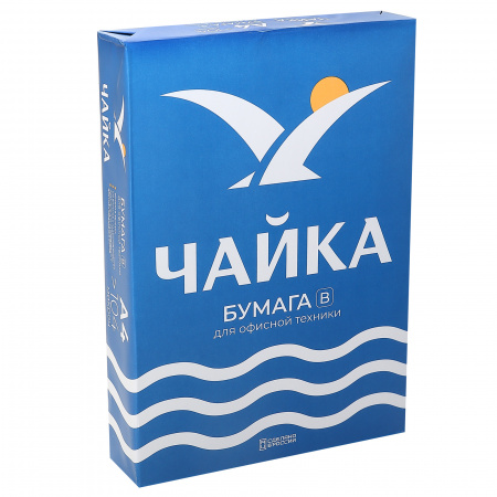 Бумага ЧАЙКА B А4, 72-80 г/кв.м, 500 листов, класс бумаги B, белизна ...