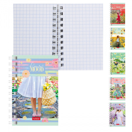 Книжка записная А7 (65*100 мм), 80 листов, клетка, на спирали ...