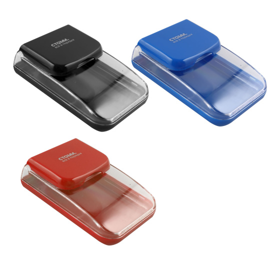 Скрепочница магнитная без скрепок с крышкой Стамм ПС-31122 ассорти 3 ...