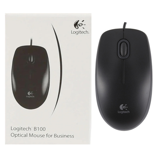 Logitech B100 Optical USB 910 003357 910 006605 Black